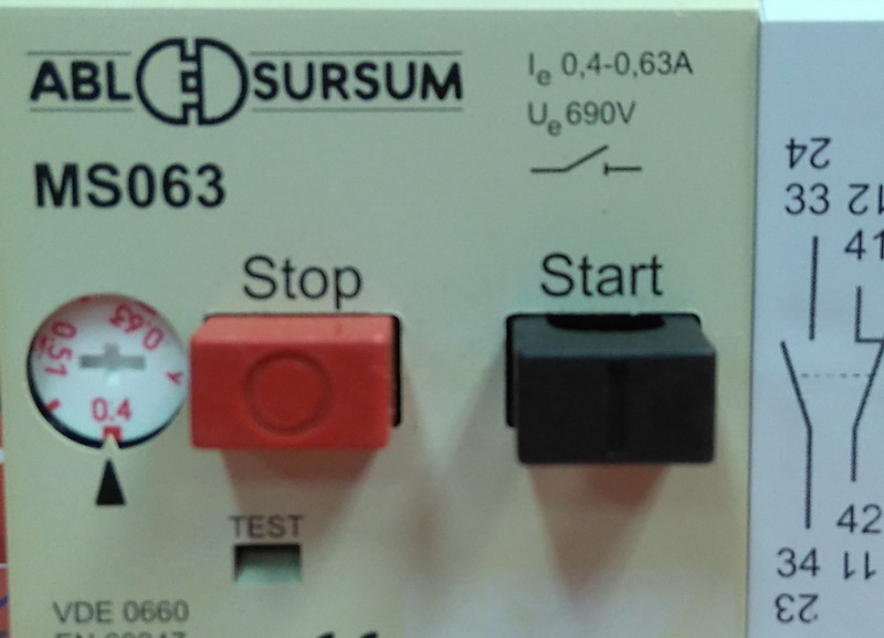 ABL SURSUM Motorschutzshalter MS063 - 裕益科技自動化設備可程式編碼器PLC分散式控制系統DCS